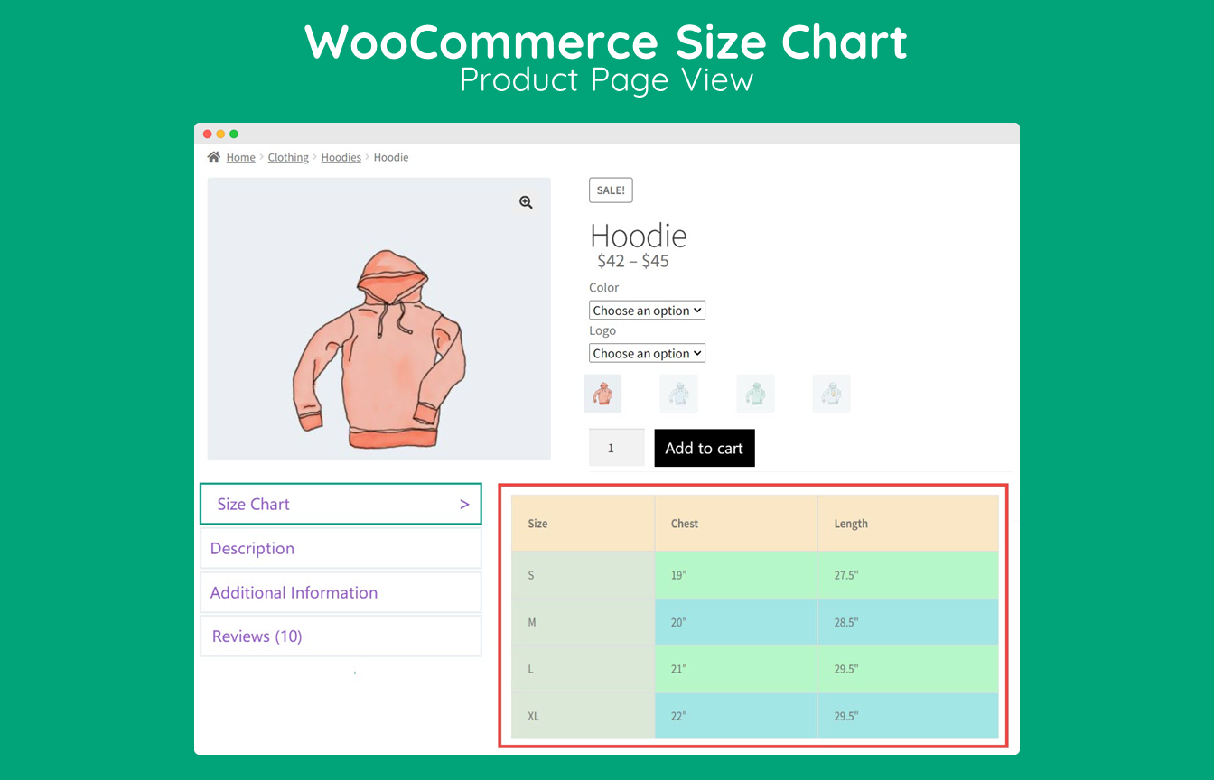 WooCommerce Size Chart Plugin - Koala Apps